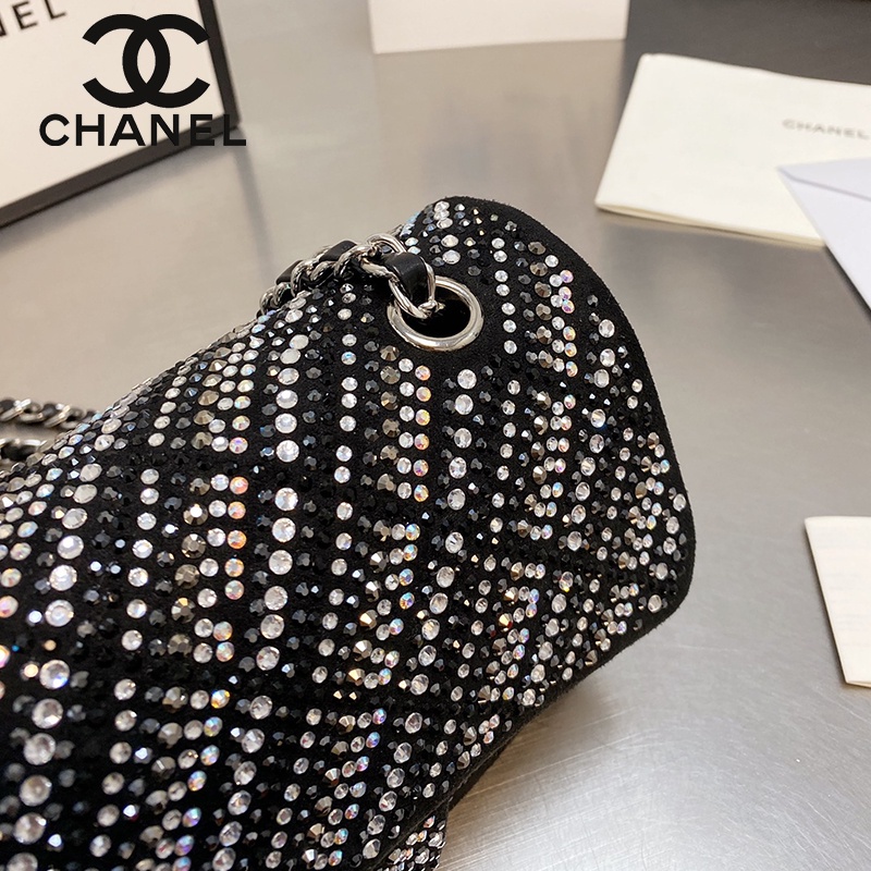 New Cf Full Diamond Chain Bag Women s Double C Buckle Casual Commuter ...