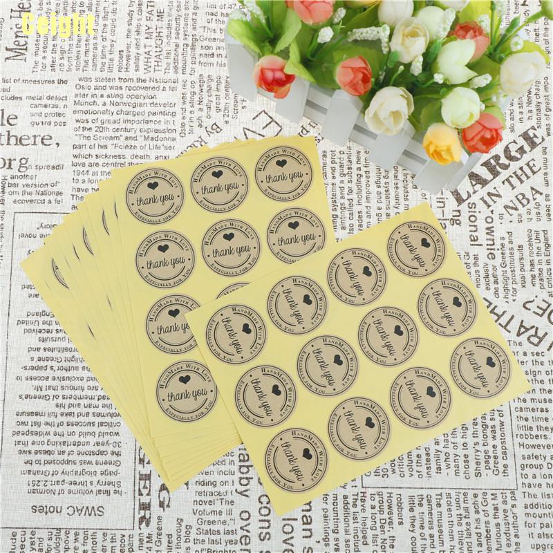 Cei 120pcs Thank You Kraft Seal Stickers Paper Label For Diy T