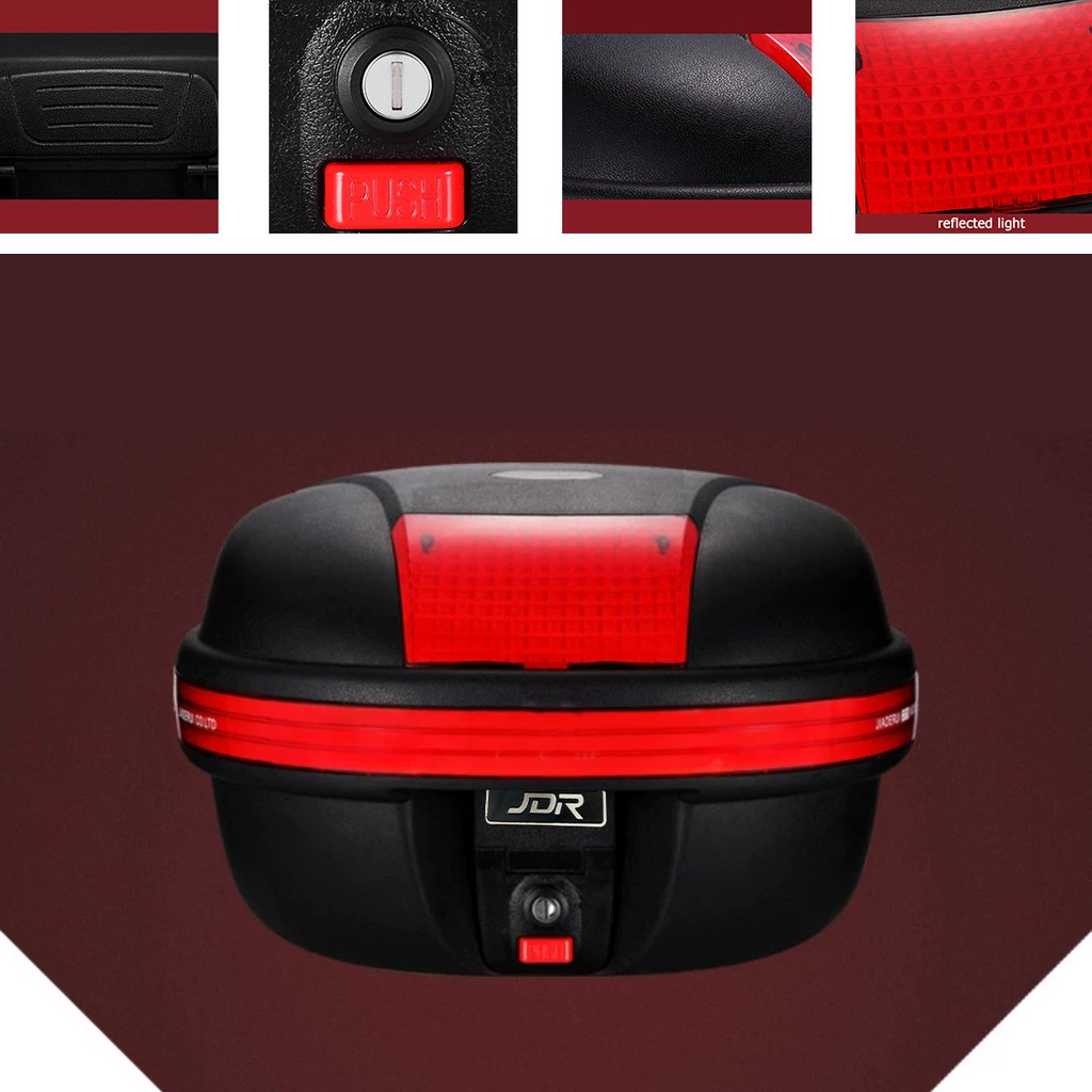 JDR กล่องท้ายเบาะเอนกประสงค์ กล่องท้ายหลัง JDR-668 ดำ ( 29ลิตร ) C11002 ...