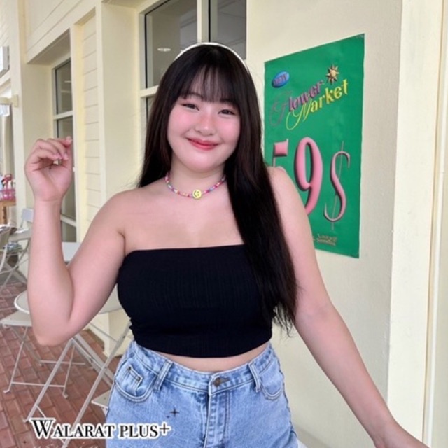 เสื้อเกาะอก สาวอวบอ้วน plussize bigsize - natka.biggstore - ThaiPick