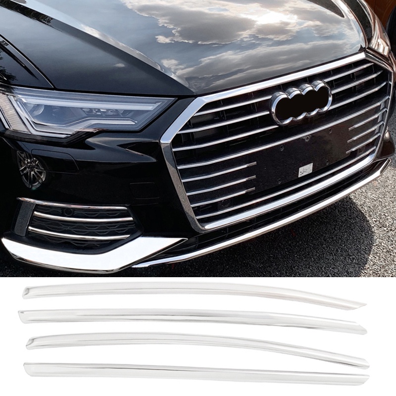 For Audi A6 C8 19-21 Car Styling Front Fog Lamp Trim Stainless Steel ...