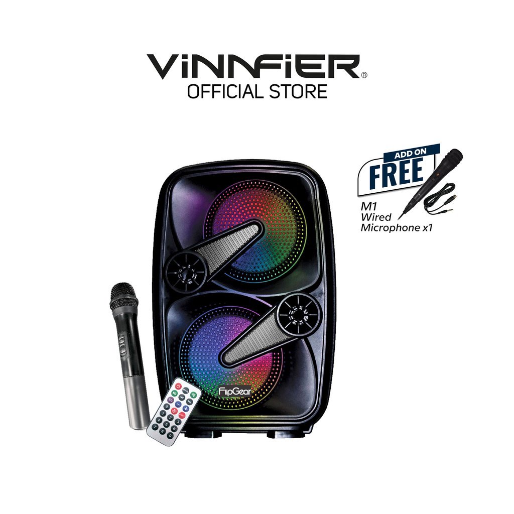 Vinnfier FlipGear Tango 220 WM TWS Wireless Portable Bluetooth Speaker Aux Line Trolley Speaker ...