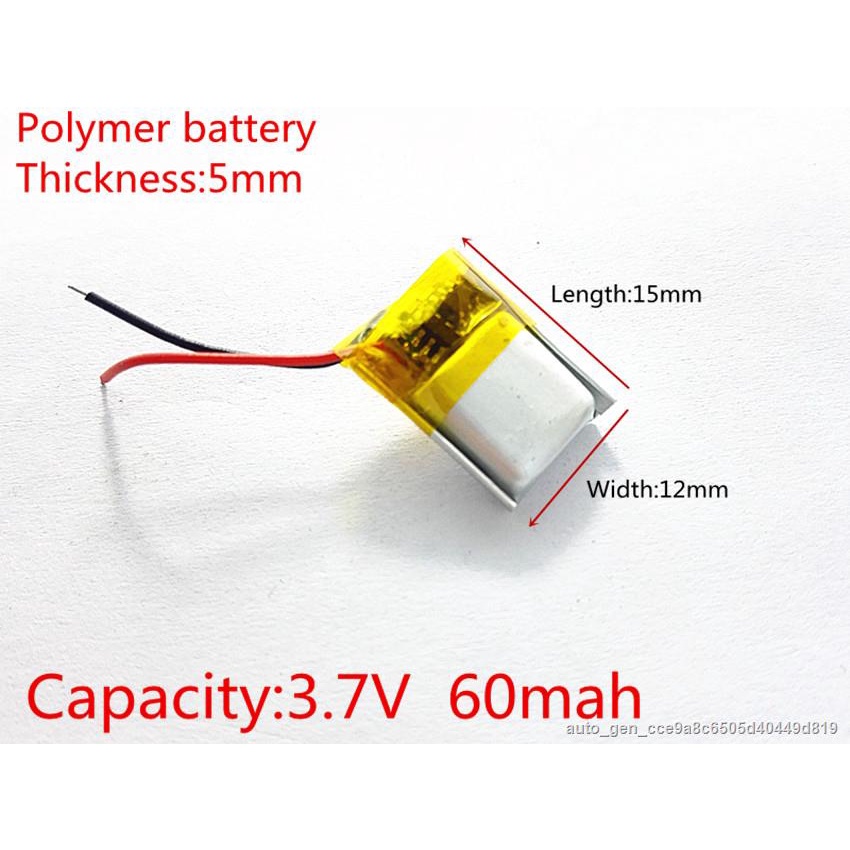 Li Po 3.7V60mAH501215 PLIB polymer lithium ion Li ion battery for ...