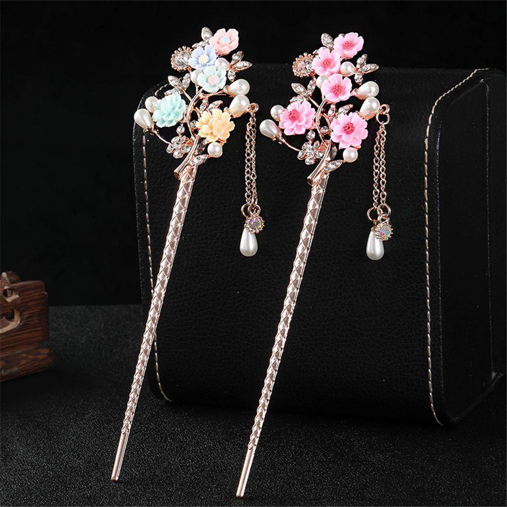 ZAIJIE Fashion Flower Hair Comb Vintage Chinese Style Rhinestone Hair ...
