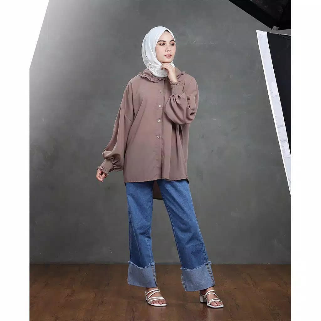 Bervy เสื้อเชิ้ตเสื้อเชิ้ตสําหรับผู้หญิง - trenfashion93.th - ThaiPick