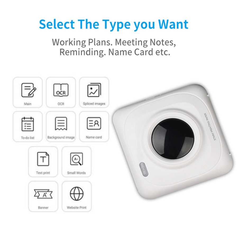 PAPERANG Portable Bluetooth Photo Mini Printer Thermal Printer Pocket ...