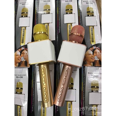 kv9r BOSTON Magic Karaoke SD-08 Super Loud Microphone Karaoke Bluetooth USB SD Card SD08 Extra ...