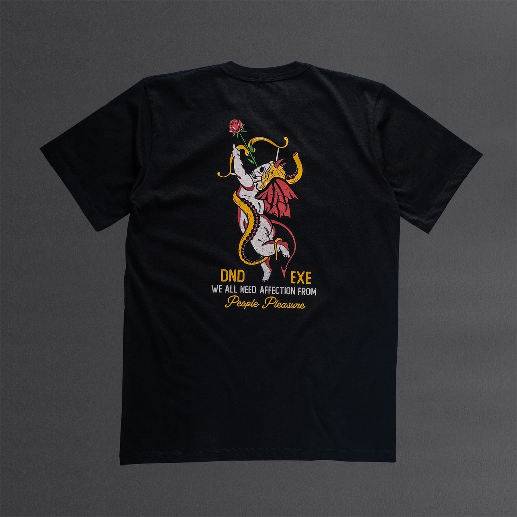 เสื้อยืด พิมพ์ลาย Dnd EXE People Pleasure สีดํา สําหรับผู้ชาย ...