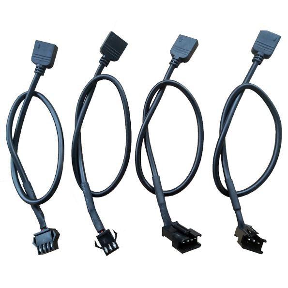 อะแดปเตอร์สายเคเบิ้ล Sm 4 To 4 - Pin 12 V Rgb And Sm 3 To 3 - Pin 5v Argb Led Sync พร้อมเมนบอร์ด ...