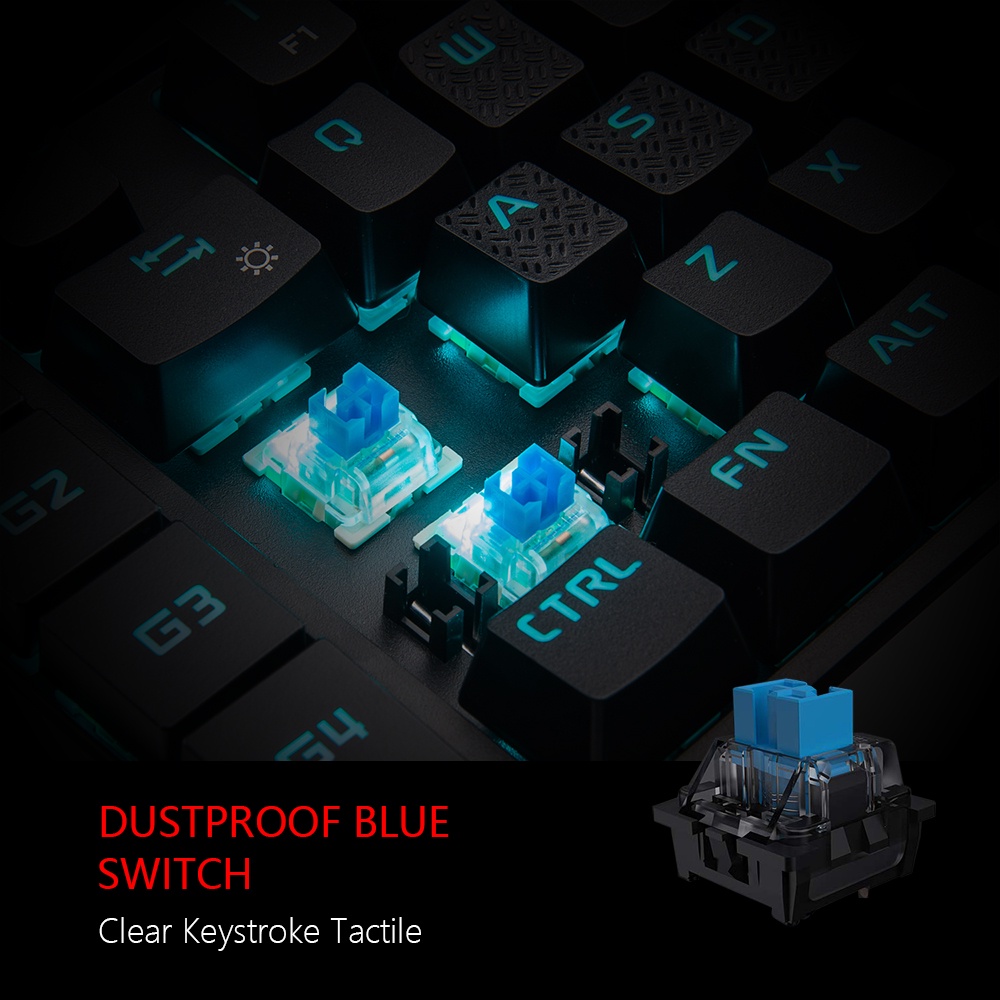 แป้นพิมพ์：OneHanded Mechanical Gaming Keyboard RGB Backlit ortable Mini ...