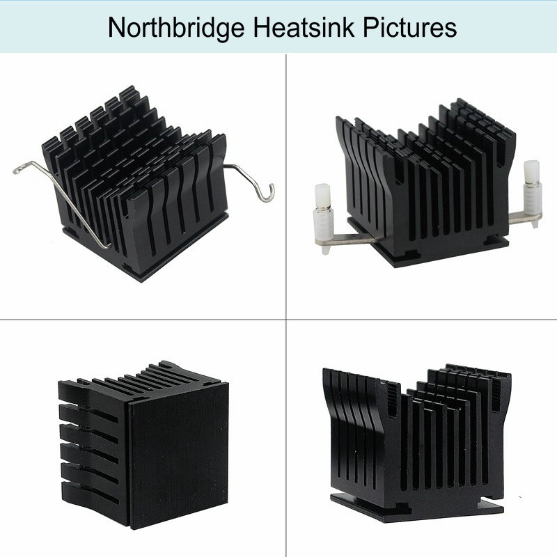 DIY Aluminium Northbridge Heatsink Cooler Motherboard Radiator w4cm Fan ...