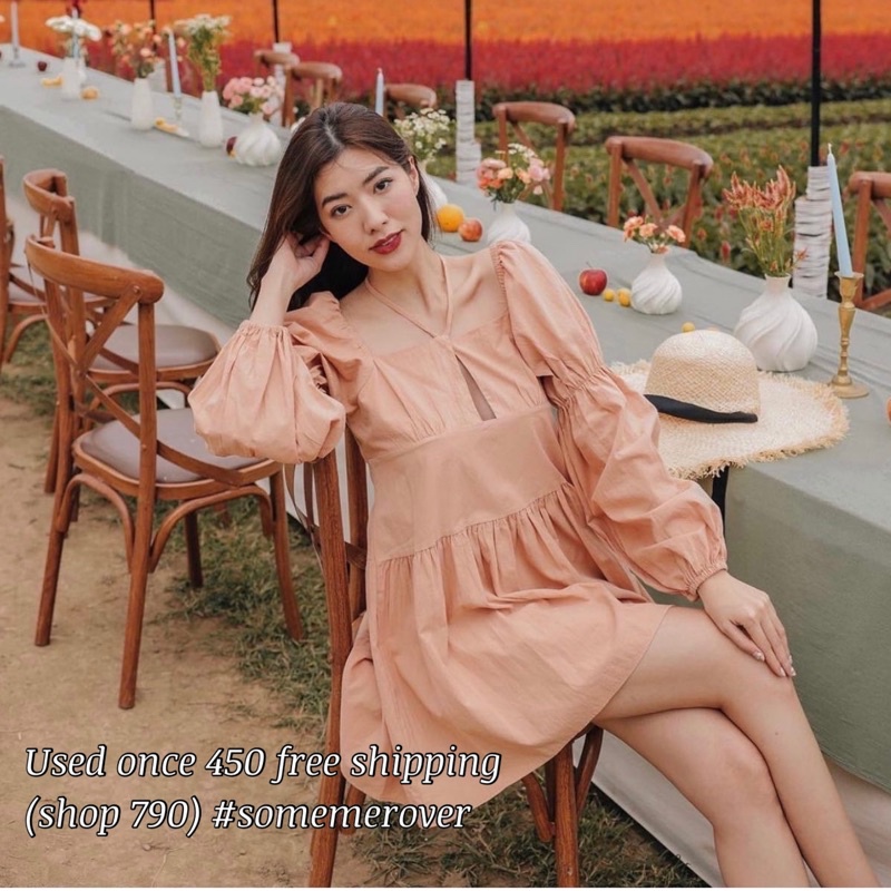 S291มินิเดรสคล้องคอแขนยาว - poramabrand - ThaiPick