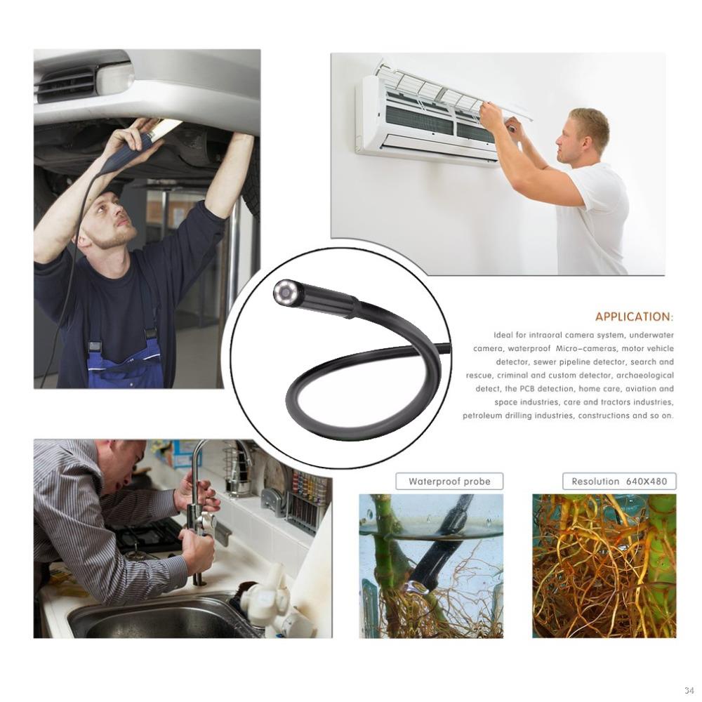 กล้องเอนโดสโคป 8mm USB Endoscope 2MP 12510M Camera Android Sewer Camera ...