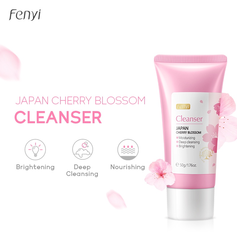 Fenyi Japan Cherry Blossom คลีนเซอร์บํารุงผิวหน้า ให้ความชุ่มชื้น 50 ...