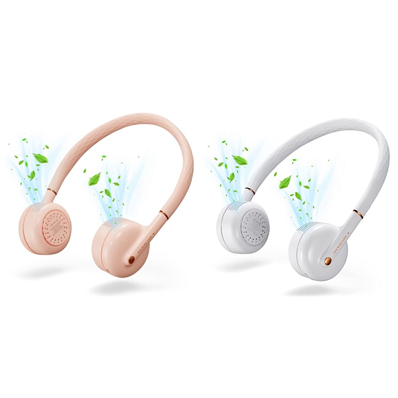 wPortable Neck Fan Bladeless Neck Fans USB Rechargeable 2400 Mah ...