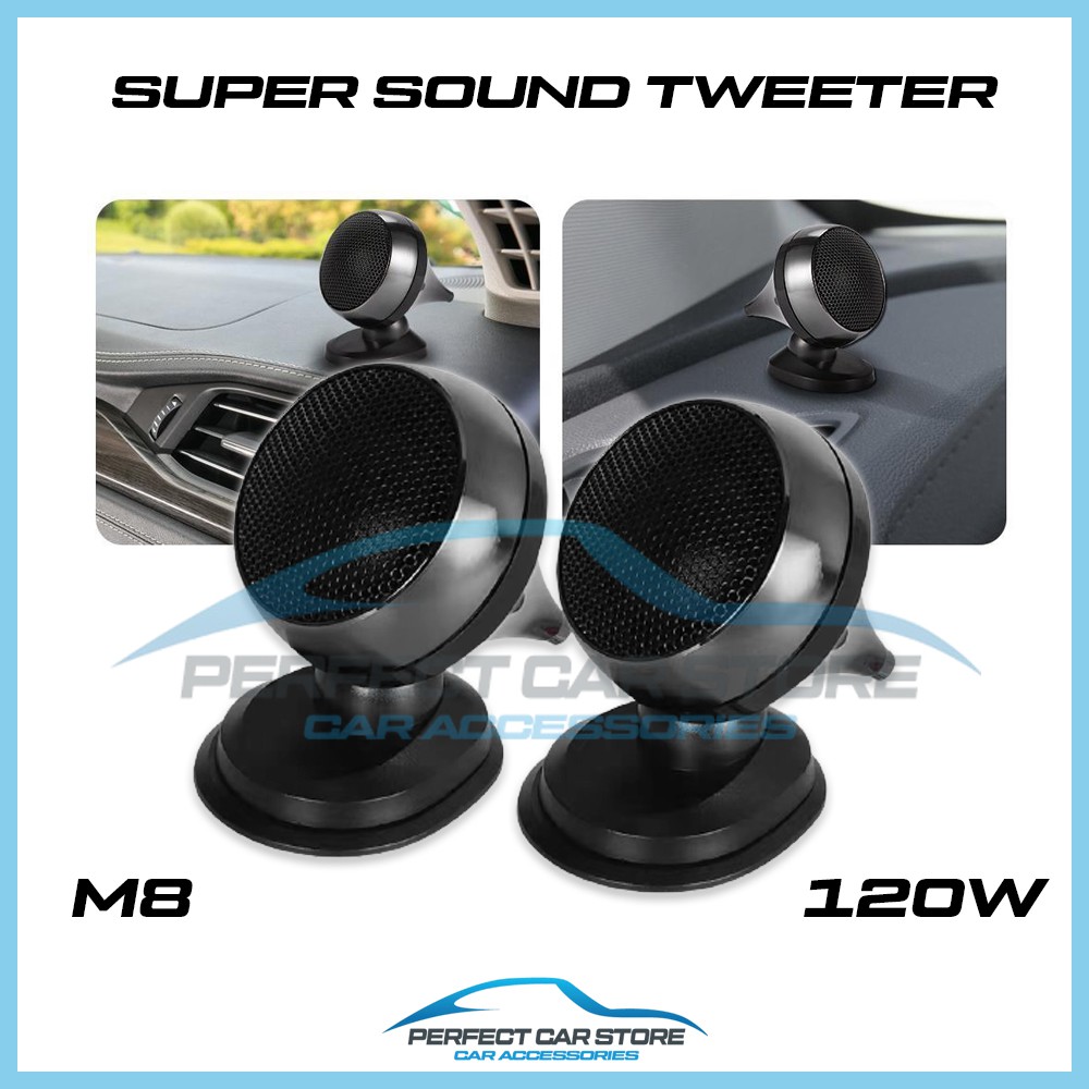 Super Sound 120Watts 1" Car Tweeter Full Range Speaker Audio CT-57 M8 ...