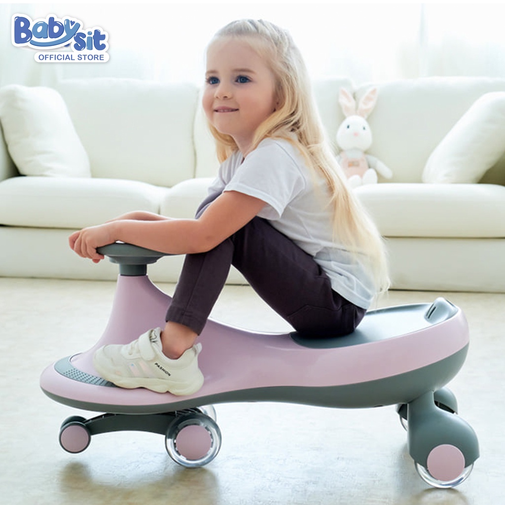 Babysit Twist Car รถดุ๊กดิ๊กสำหรับเด็กเพื่อความสนุก รถขาไถ สีชมพู เสริม ...