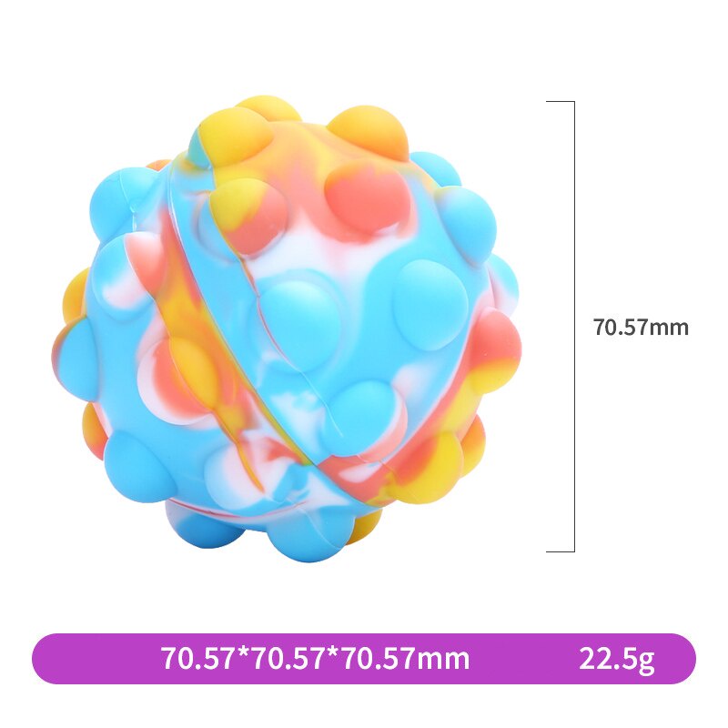 Pop It Ball Fidget Toy 3Dซิลิโคนบับเบิ้ลบอลคลายเครียดบอล กดคลายเครียด ...