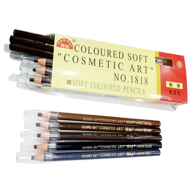 12แท่งคิ้วเชือกCOLOURED SOFT PENCILS No.1818 ราคาส่งยกกล่อง ...