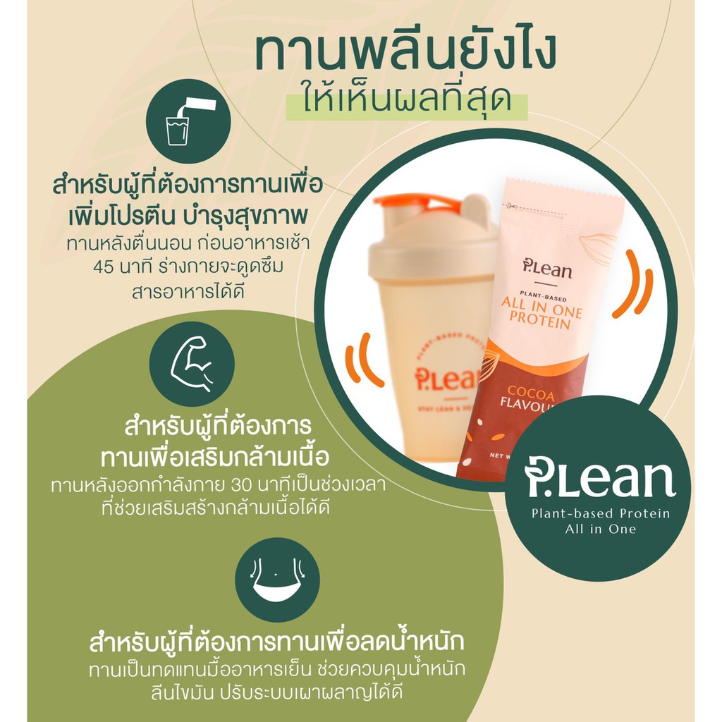Plean-Protein โปรโมชั่น 3 กล่อง แถม 2 กล่อง แถมแก้วเชค โปรตีนจากพืชตัว ...