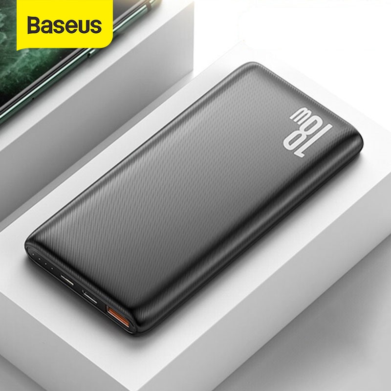 Original Baseus 18W Power Bank 10000mAh Quick Charge 3.0 Portable ...
