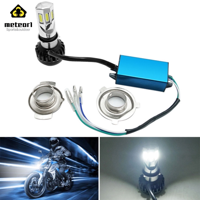 High Power 4in1 6000K H4H6M 6-COB LED MotorcycleBike Headlight Headlamp ...