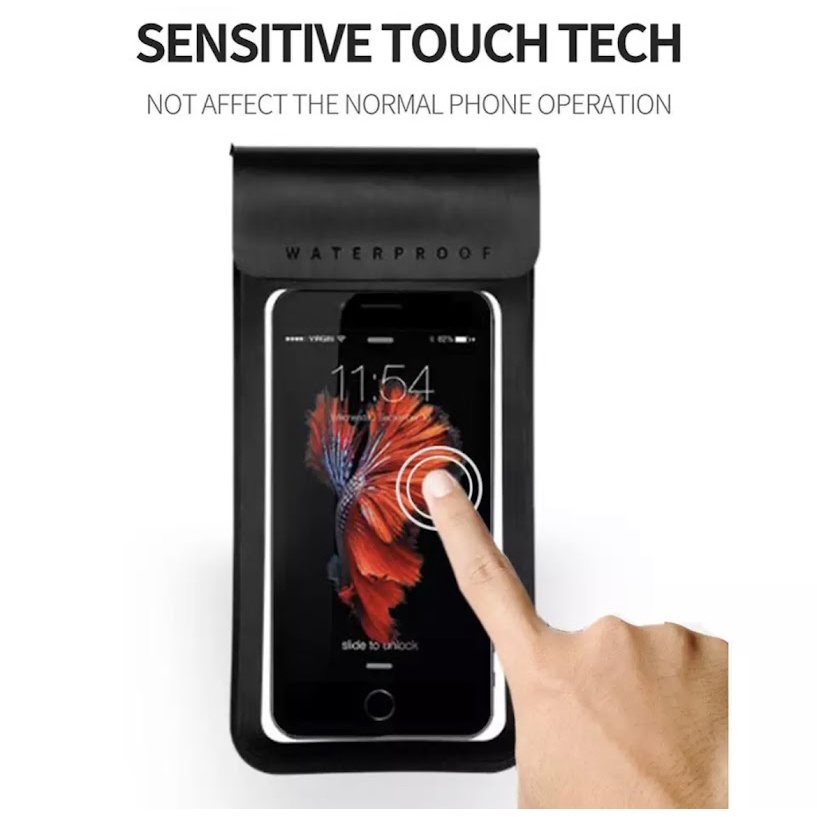 พร้อมส่ง Universal ซองกันน้ำมือถือ กันน้ำลึก 30m (IPX8) สายคล้องคอ ดำน้ำถ่ายรูป ซองกันน้ำ ...