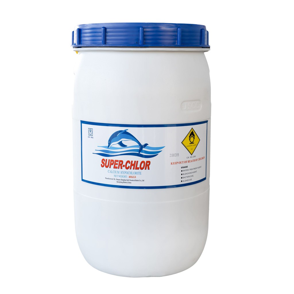 คลอรีน 70% ใช้ฆ่าเชื้อโรค ถังใหญ่ 40 กิโลกรัม แบบเม็ดเกล็ด (Granular ...