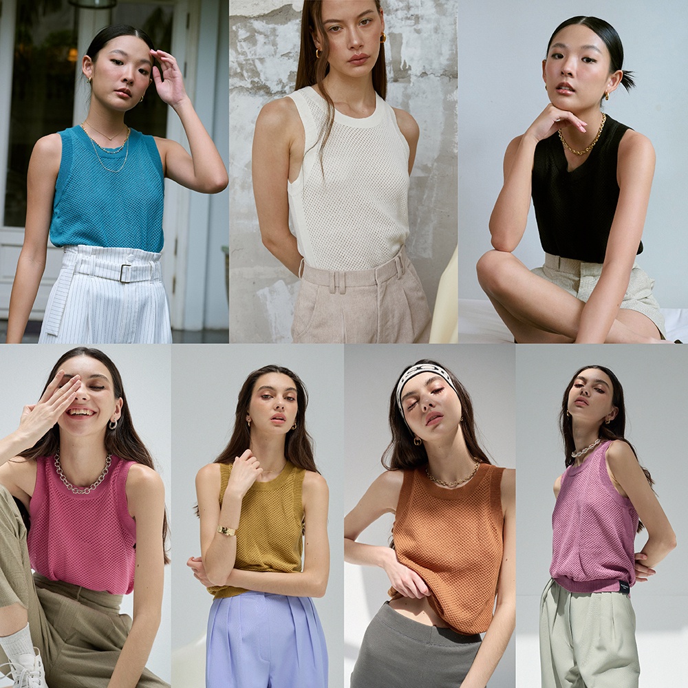 maison KEEPS Rei Knitted Tops เสื้อแขนกุดไหมพรม - maisonkeeps - ThaiPick