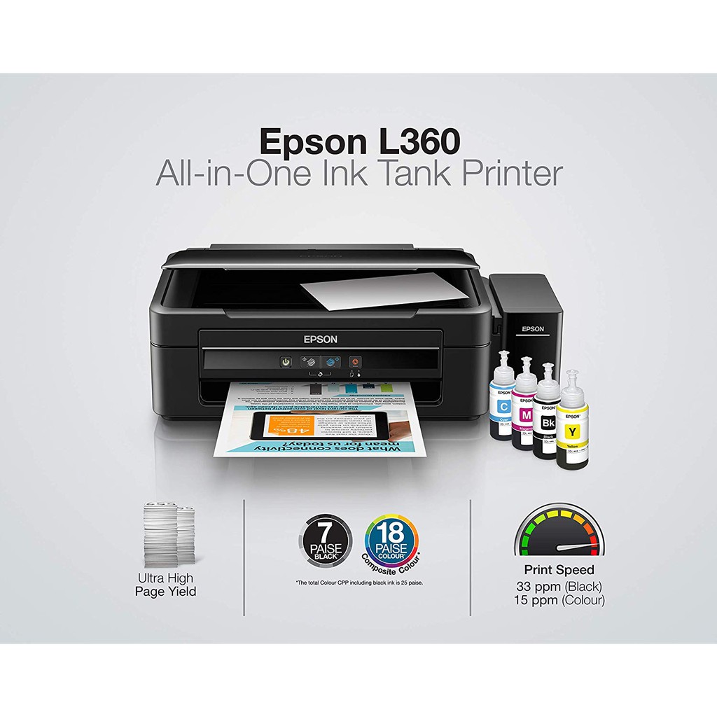 เครื่องพิมพ์มัลติฟังก์ชั่น Epson L360 Tank System All In One Printer ...