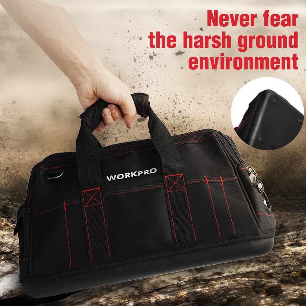 WORKPRO 16 Inches Tool Bag Multifunctional Bags for Tools Hardware ...
