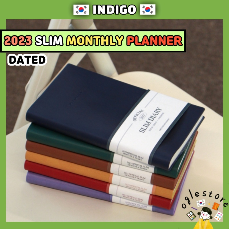 2023 Planner Korean 2023 Diary Slim Monthly Planner BUJO Top Quality Monthly Diary Korea Journal ...
