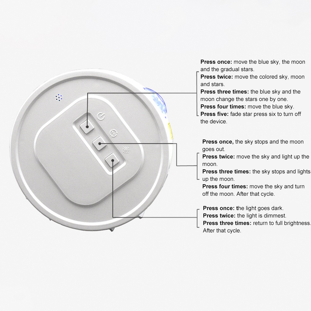 LED Projector Moon Night Light Projection Nebula Deep Sleep Colorful ...