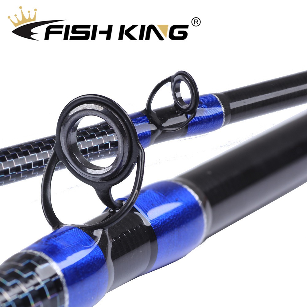 FISH KING Carbon Sinning BaitCasting Fishing Rod 2.1m2.4m2.7m C.W ...