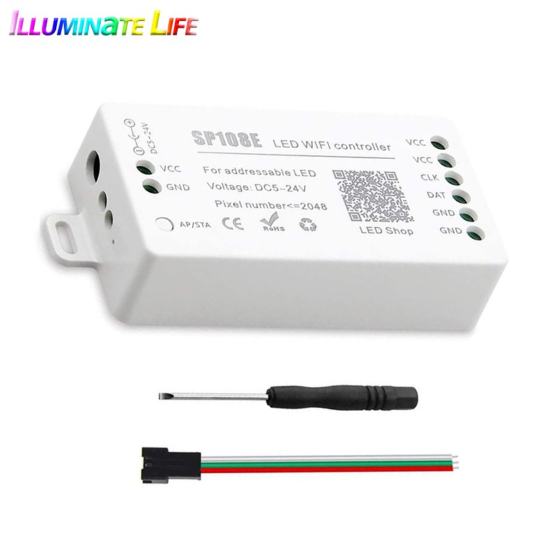 SP108E LED Wifi Magic Controller Support with Smart IC WS2812B WS2811 ...