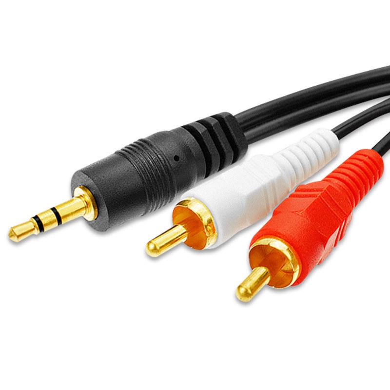 1M/3M/6M/12/M audio cable 3.5mm Stereo Male Jack To 2 RCA Y CABLE FOR C ...