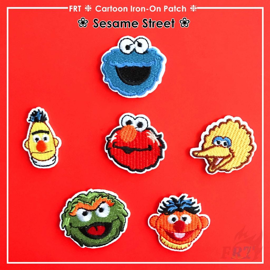 ☸ Sesame Street - Cartoon Iron-on Patch ☸ 1Pc Cartoon DIY Sew on Iron on Badges Patches | Shopee ...