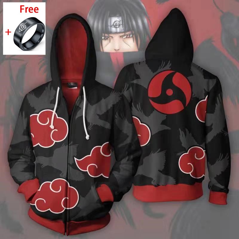 Unisex 3D Uchiha Itachi Sweater Hokage Ninjia Akatsuki Jacket Hoodies ...