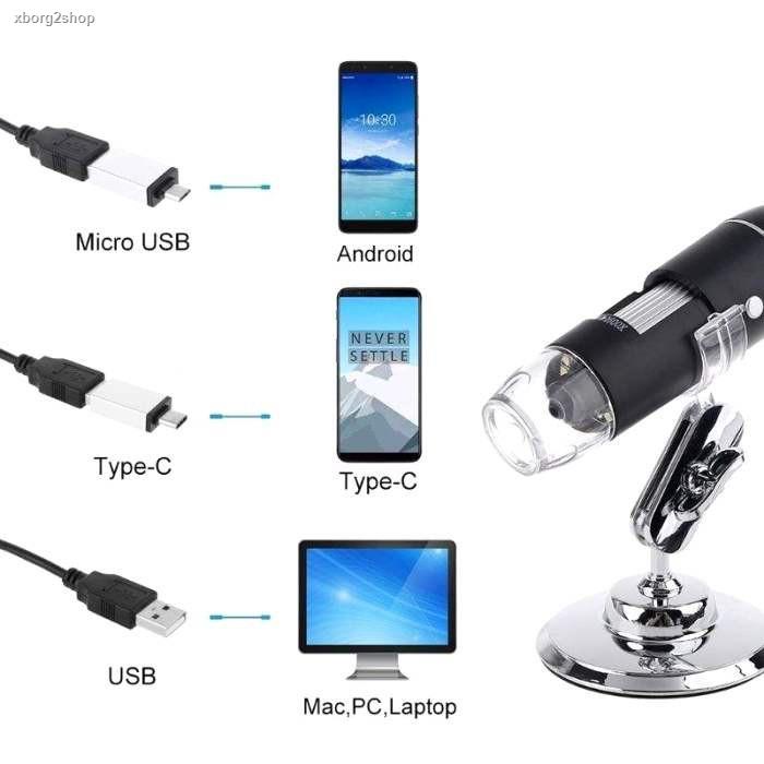 มีสินค้าในสต๊อก จัดส่งจากกรุงเทพกล้องจุลทรรศน์ USB 1600X Digital Microscope รองรับการต่อกับ ...