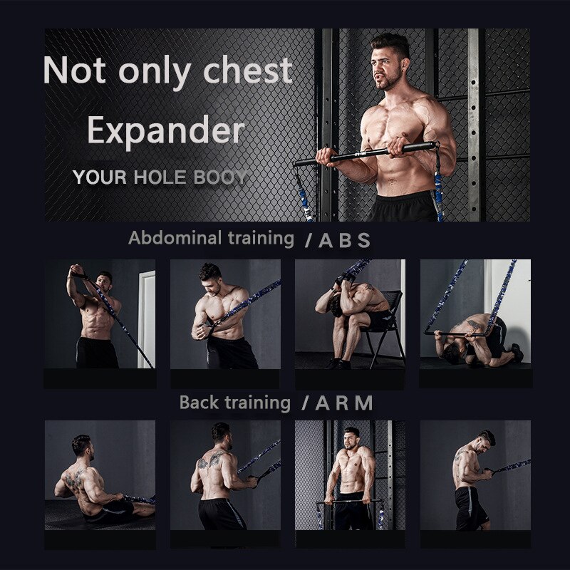 เครื่องกำจัดขนด้วยWall Pulley Bench Press Stretcher Expanderยืดหยุ่น ...