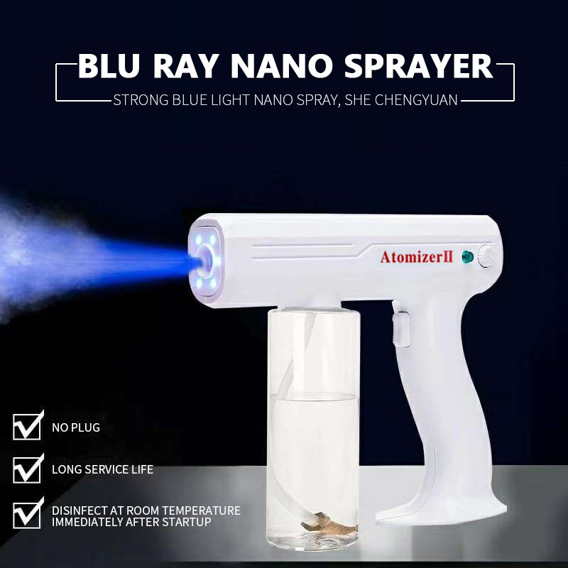 1Pc 400Ml USB ในครัวเรือน Blue Light Nano Steam Spray Gun แบบพกพาไร้สาย ...