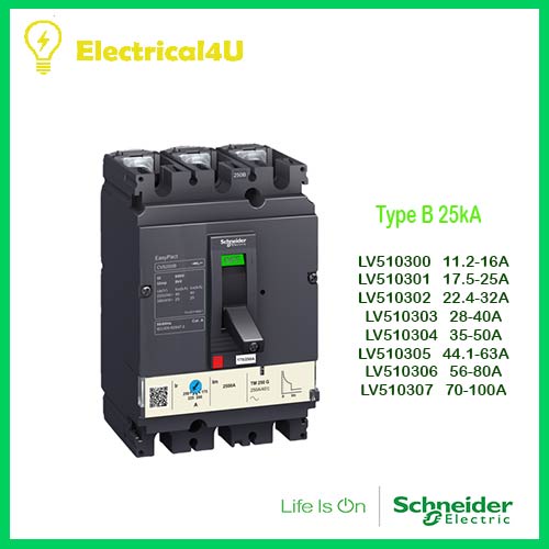 Schneider Electric LV510300-LV510307 EasyPact CVS (3P) ติดตั้งพร้อม ...