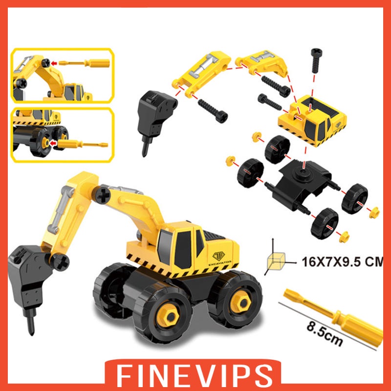 FINEVIPS 6x Creative Engineering Car Combination Kit Construction Car ...