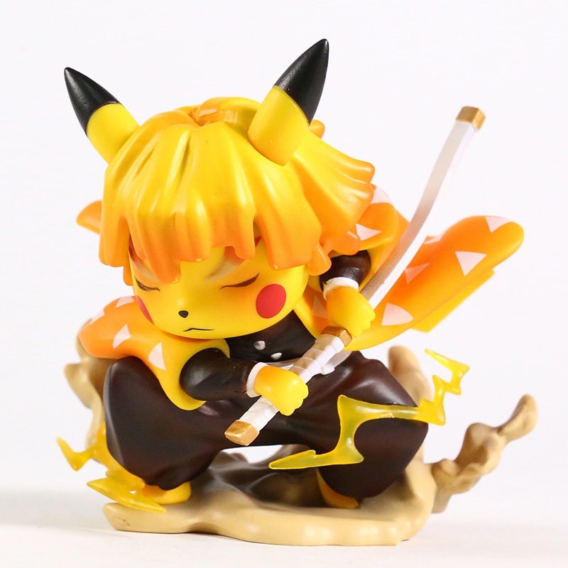 NewDemon Slayer Zenitsu Agatsuma Pikachu Cosplay PVC Figure Collectible ...