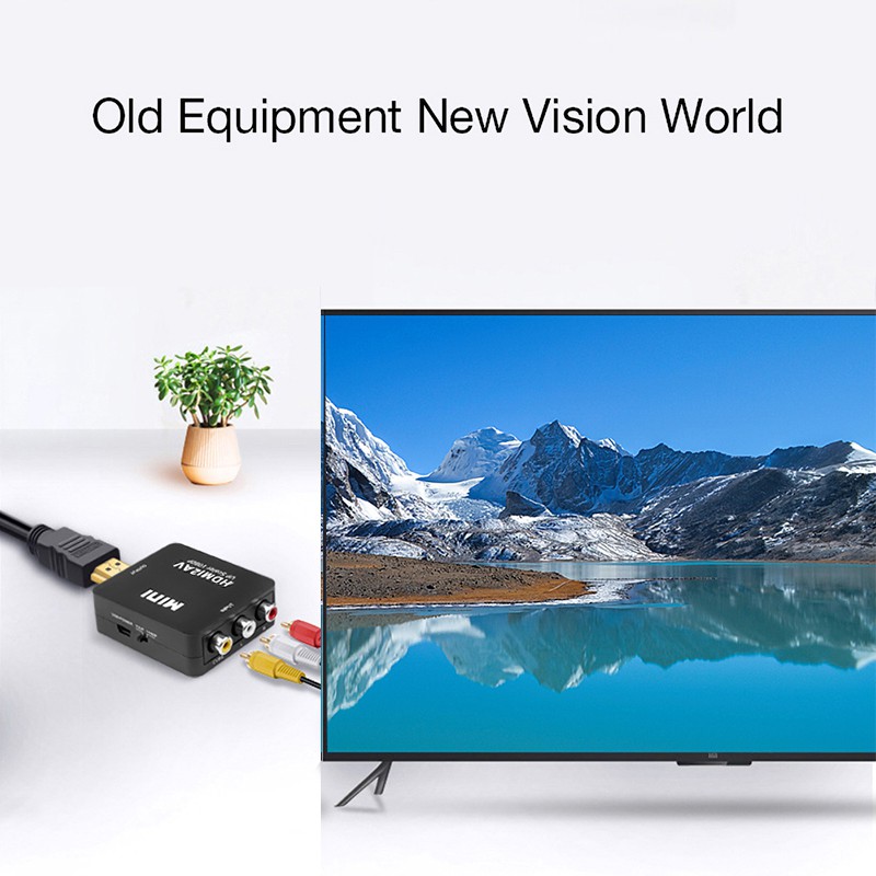 ภาพชัดตัวแปลงสัญญาณ Mini HD TO AV Video Converter Full HD 1080P แปลง ...