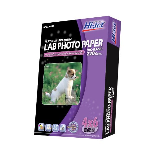 Hi-jet กระดาษโฟโต้ ผิวกึ่งมันกึ่งด้าน Inkjet Platinum Lab (Backside ...