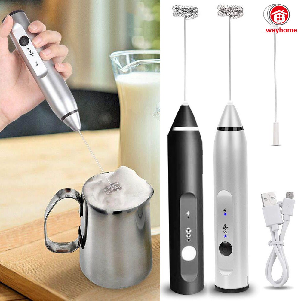 ♂【HOT】 Handheld Electric USB Charging Egg Beater Milk Frother Drink ...