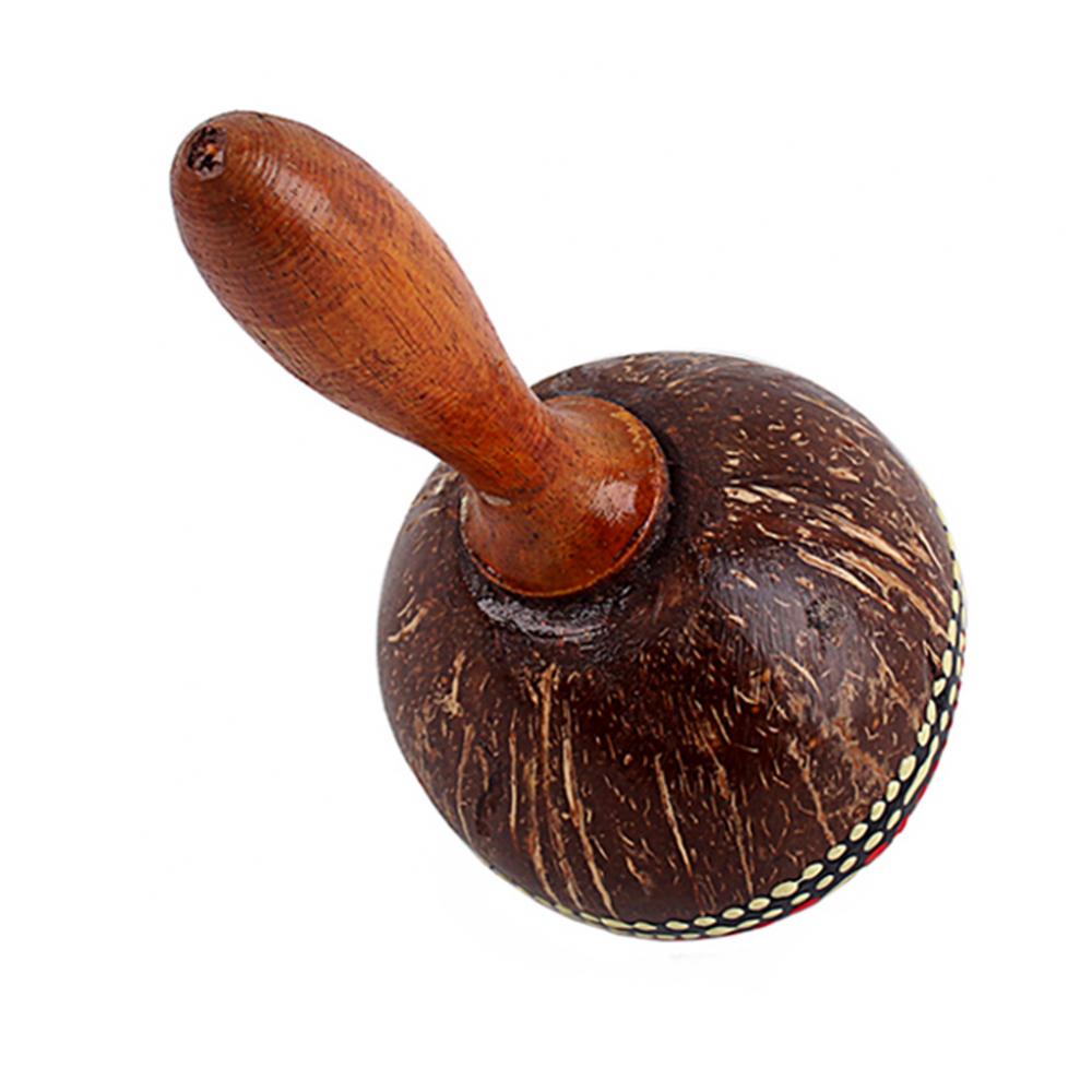 50 Hot Sale Coconut Shell Sand Hammer Shaker Hand Rattle Percussion ...