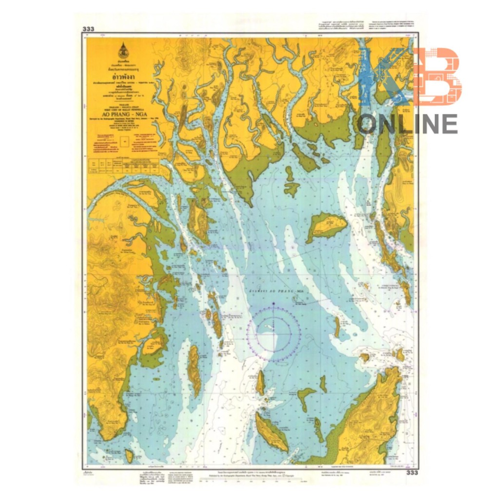 แผนที่ 333 อ่าวพังงา Map 333 Phang Nga Bay - k.b.online - ThaiPick