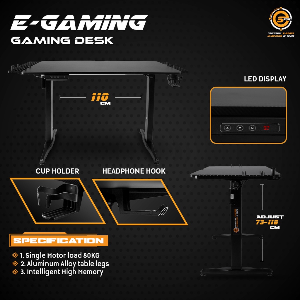 Neolution E-Sport Gaming Desk รุ่น E-Gaming โต๊ะปรับระดับไฟฟ้า ...